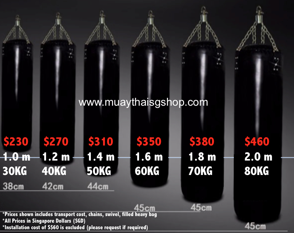 Muay Thai Punching Bag / Boxing Heavy bag | Muay Thai Boxing Singapore™